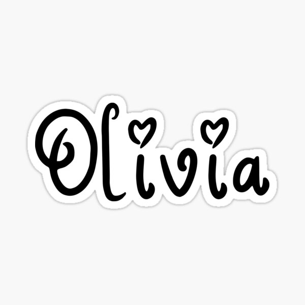 "Olivia name" Sticker for Sale by ghadirjo | Redbubble