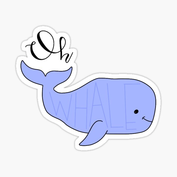 "Oh Whale Sticker" Sticker by juliades13 | Redbubble