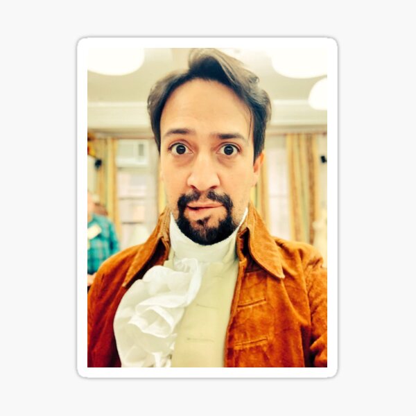"Lin Manuel Miranda Biting His Lip" Sticker for Sale by christinamede ...