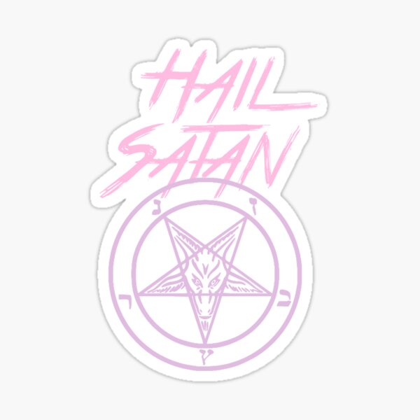 "Hail Satan" Sticker for Sale by GrimDoll | Redbubble
