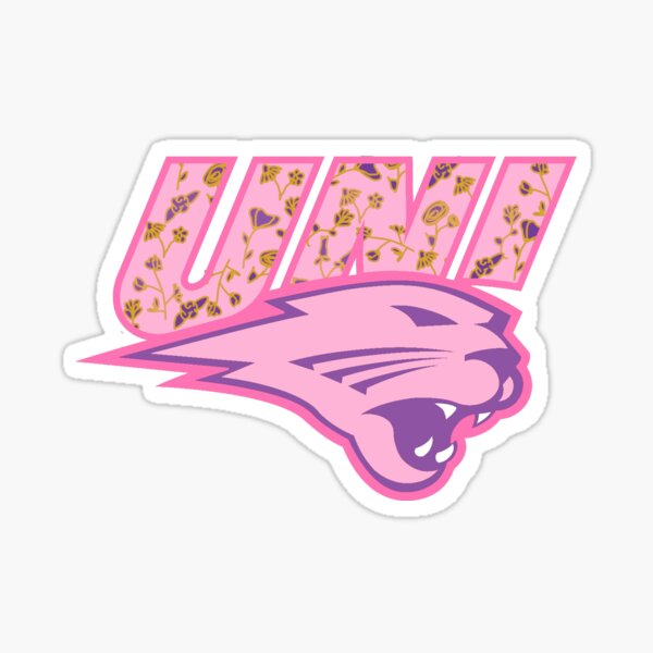 "Pink Floral UNI Panther" Sticker for Sale by ketradoodle | Redbubble