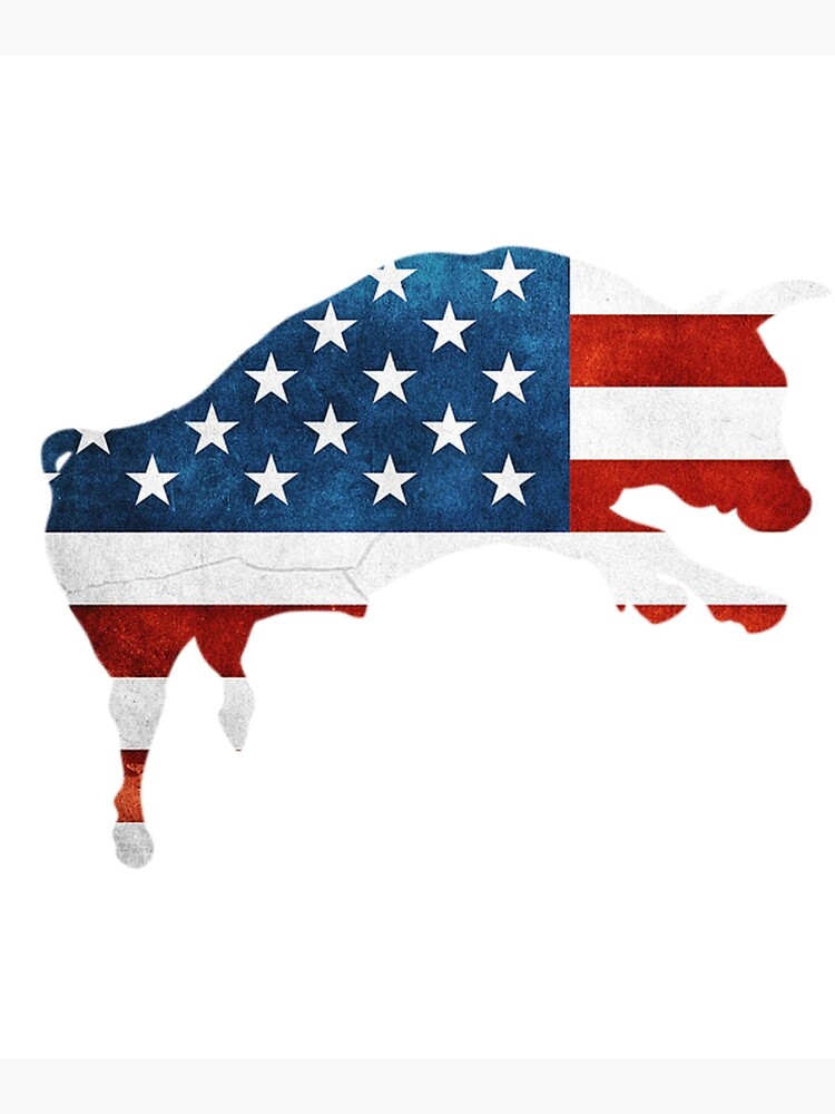 "4th of july bull american flag usa" Poster by we1000 | Redbubble
