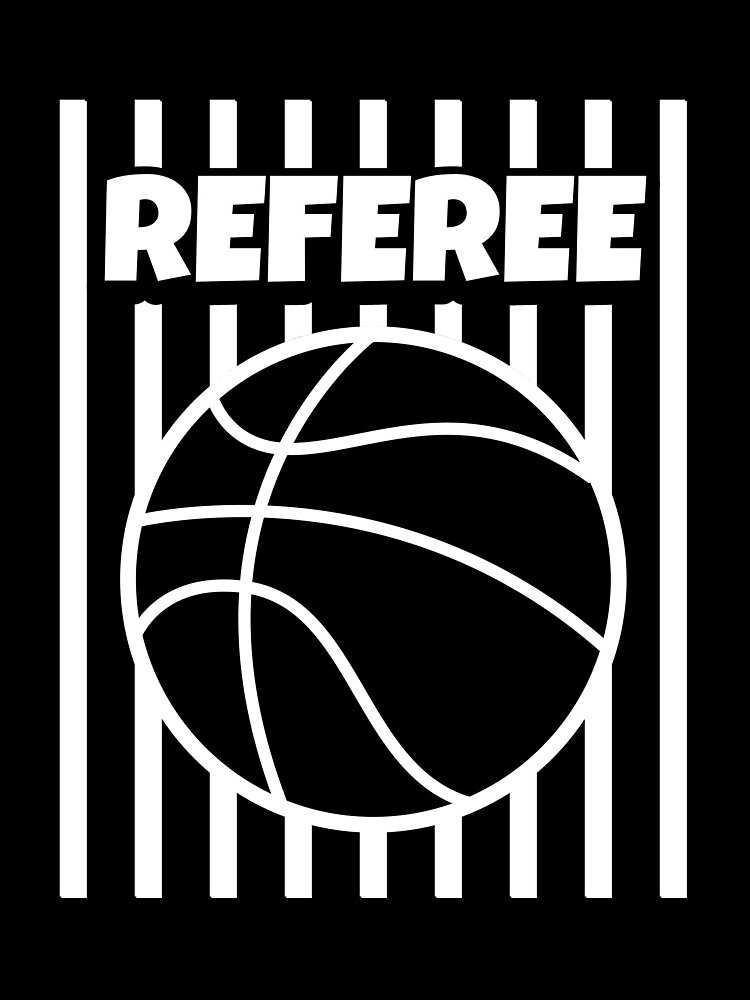 "Referee Basketball Ball Gear Outfit Shirt Tshirt WHITE" Drawstring Bag ...