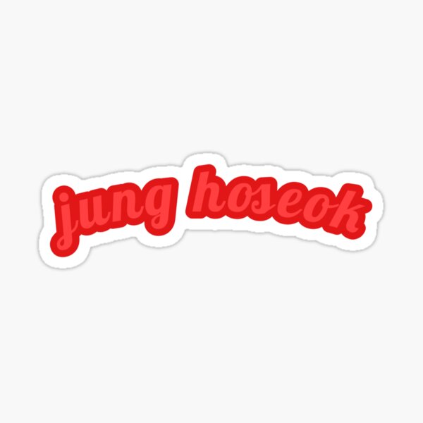 "Jung Hoseok Sticker" Sticker for Sale by lovebtsstickers | Redbubble