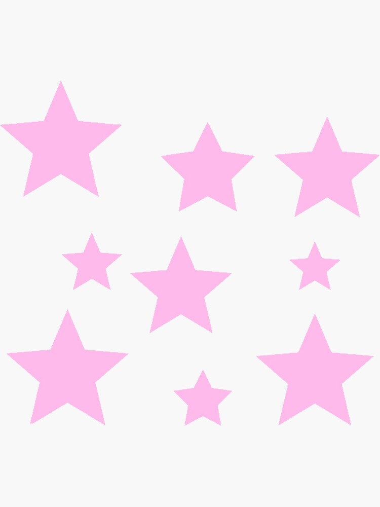 "Pink star sticker pack " Sticker for Sale by oliviabpower | Redbubble