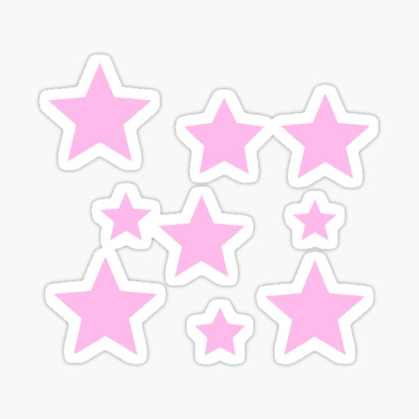 "Pink star sticker pack " Sticker for Sale by oliviabpower | Redbubble
