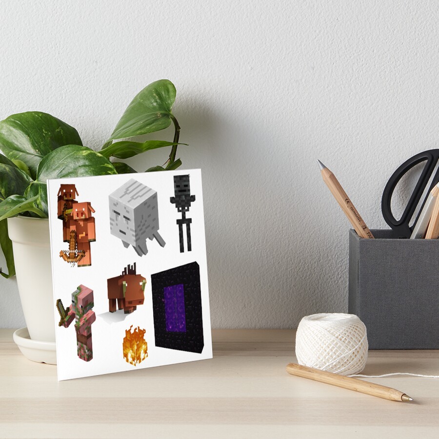 "Minecraft nether mobs pack" Art Board Print for Sale by abbi-sami ...