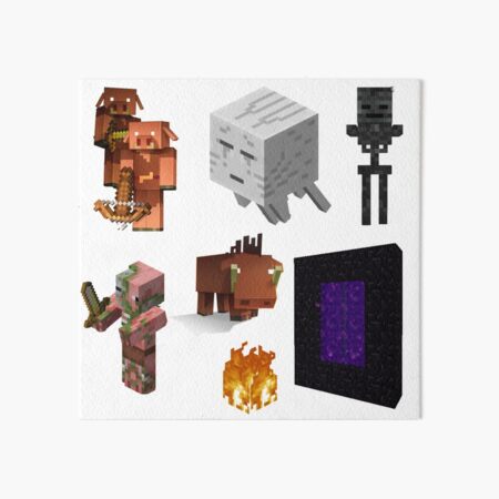 "Minecraft nether mobs pack" Art Board Print for Sale by abbi-sami ...