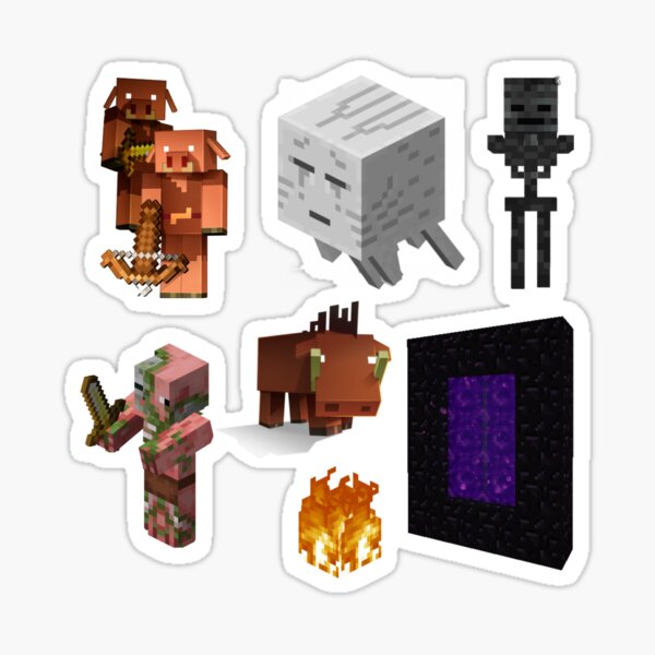 "Minecraft nether mobs pack" Sticker for Sale by abbi-sami-belle ...