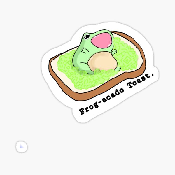 "Frog-acado toast" Sticker by FabSticker | Redbubble