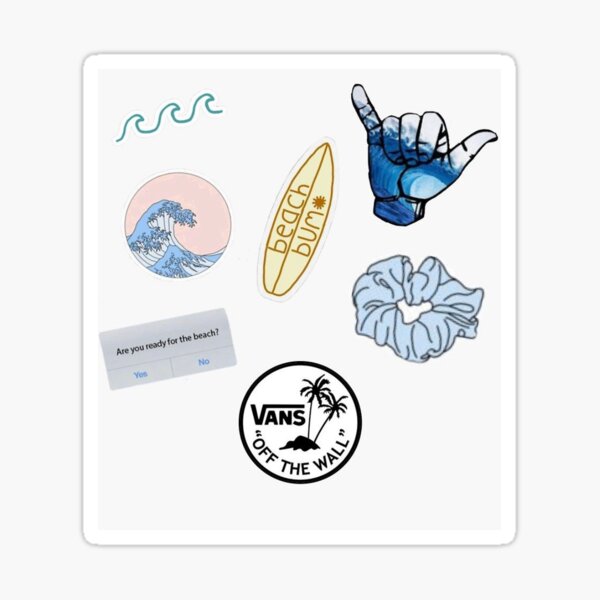 "Vsco beach Sticker Pack" Sticker for Sale by AmeliaPuskarich | Redbubble