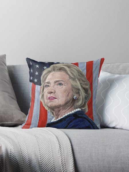 "Presidential Candidate Hillary Rodham Clinton" Pillow for Sale by Neil ...