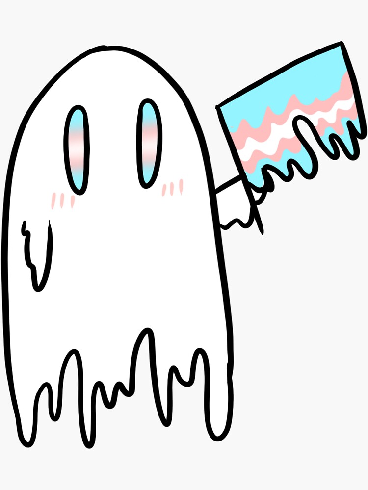 "Trans Ghost" Sticker for Sale by soft-shaniac | Redbubble
