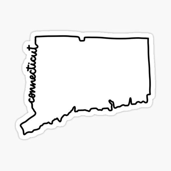 "Connecticut " Sticker for Sale by jmaupin2018 | Redbubble