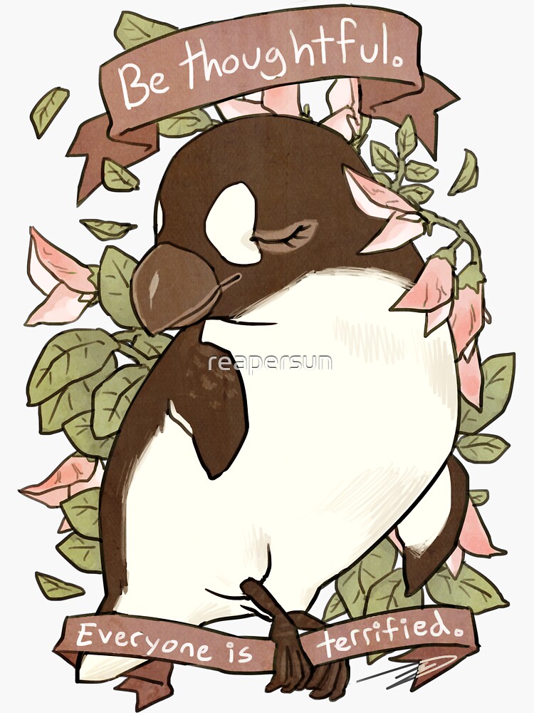 "Be Thoughtful" Sticker by reapersun | Redbubble