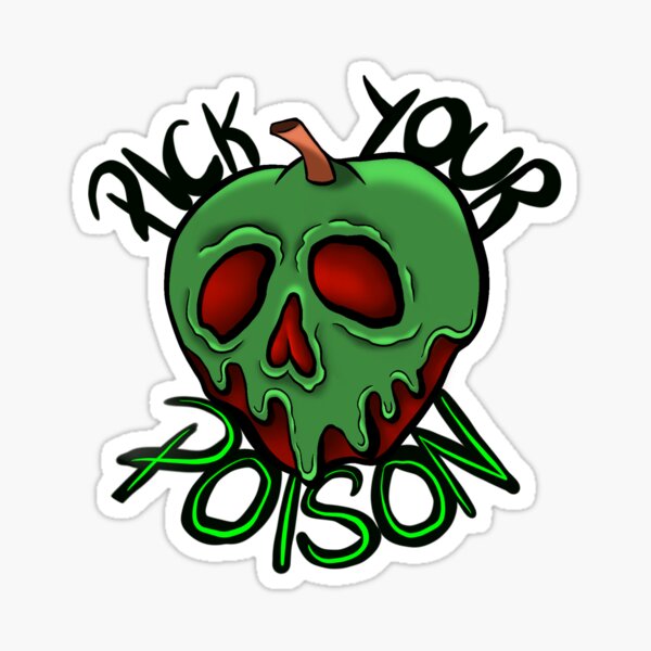 "Poison Apple - Pick Your Poison" Sticker for Sale by nmsurace | Redbubble