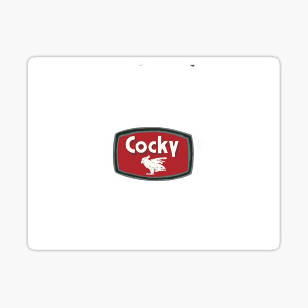 "Cocky belt buckle" Sticker for Sale by Laurelfaye2 | Redbubble