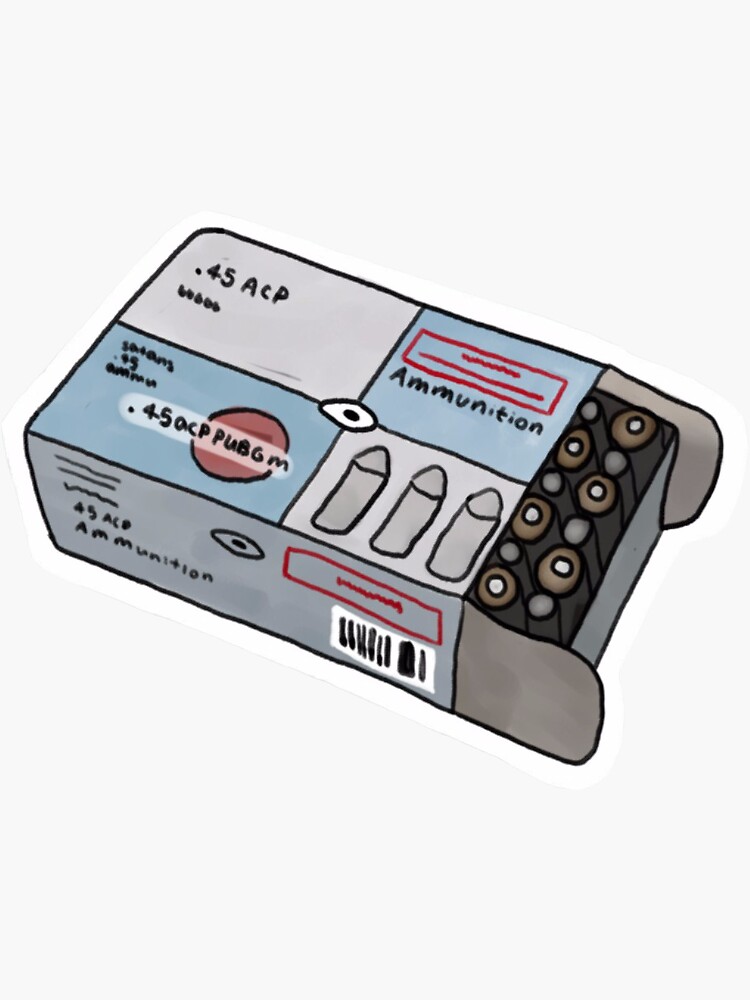 ".45 acp pubg" Sticker for Sale by southyrn | Redbubble
