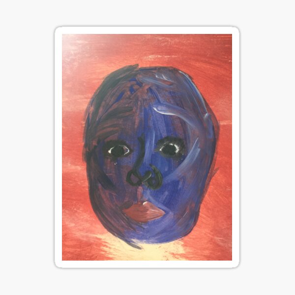 "Abstract Unique Painting Of Shocked Face" Sticker by UrbanePicture ...