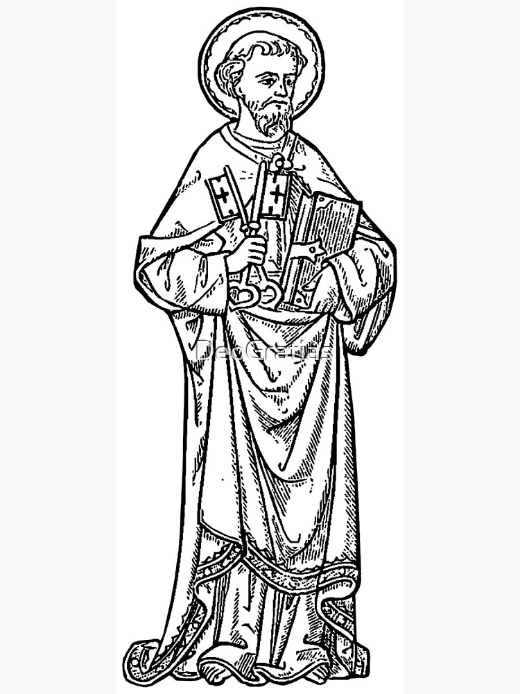 "St. Peter - white bkg" Poster for Sale by DeoGratias | Redbubble