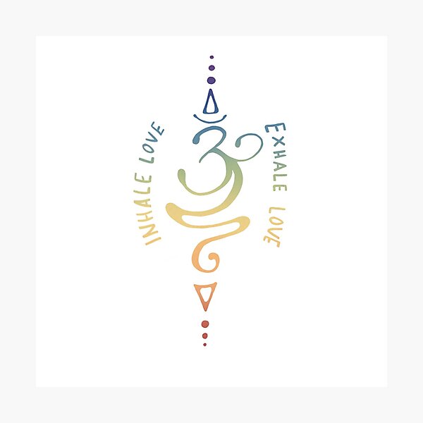 "Inhale Love Exhale Love Breathe Symbol" Photographic Print for Sale by ...