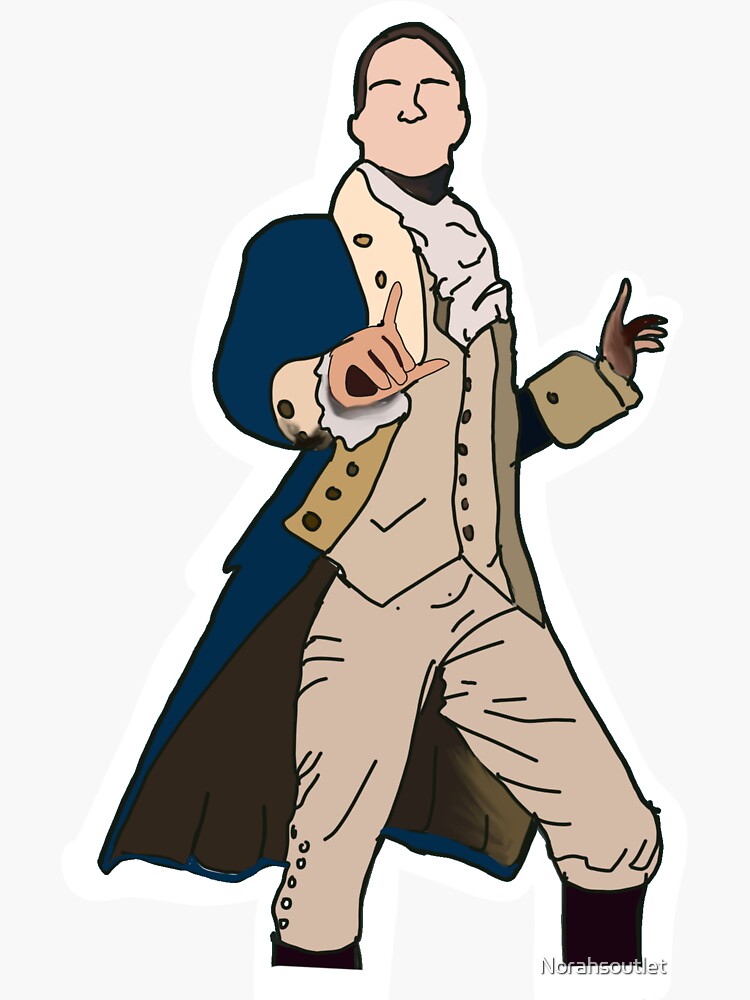 "Alexander Hamilton Musical pose " Sticker for Sale by Norahsoutlet ...