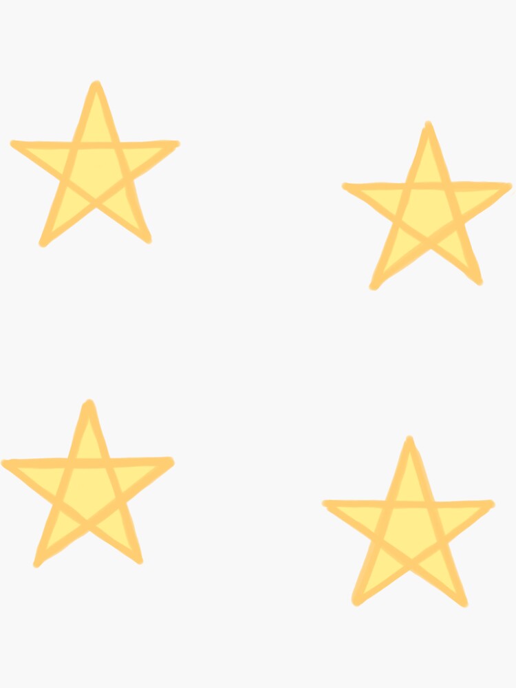 "yellow star " Sticker for Sale by hxppyduck | Redbubble