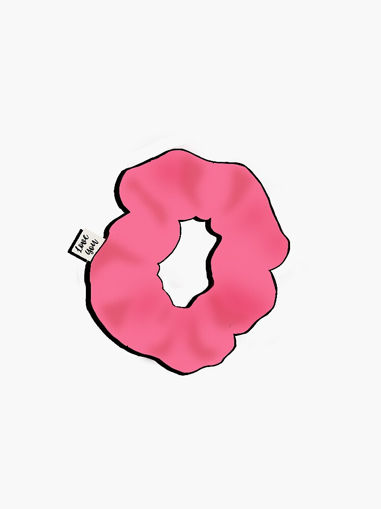 "Hot pink scrunchie self love sticker " Sticker for Sale by sunny ...