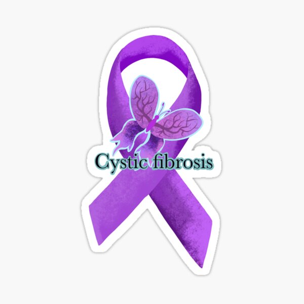 "Cystic Fibrosis Awareness Ribbon " Sticker for Sale by ChronicallyGeek ...