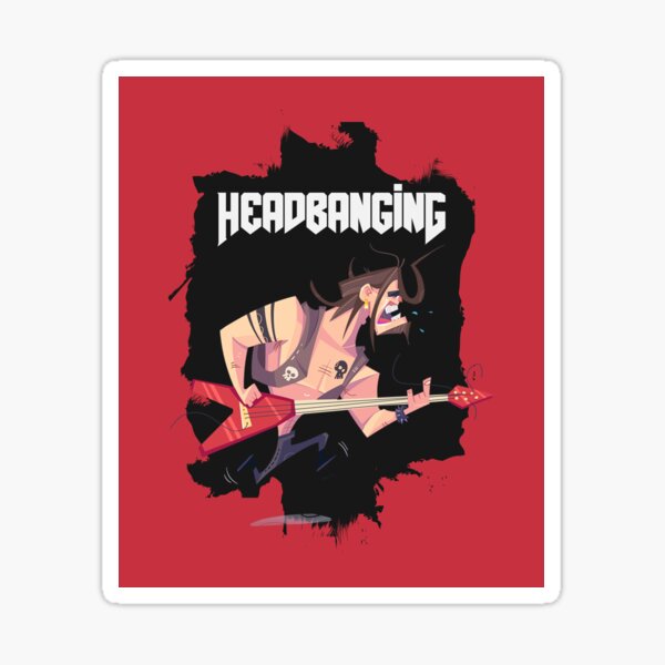 "Headbanging" Sticker for Sale by AladdinMktgs | Redbubble
