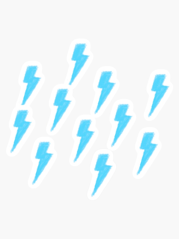 "blue lightning" Sticker for Sale by emillydelara | Redbubble