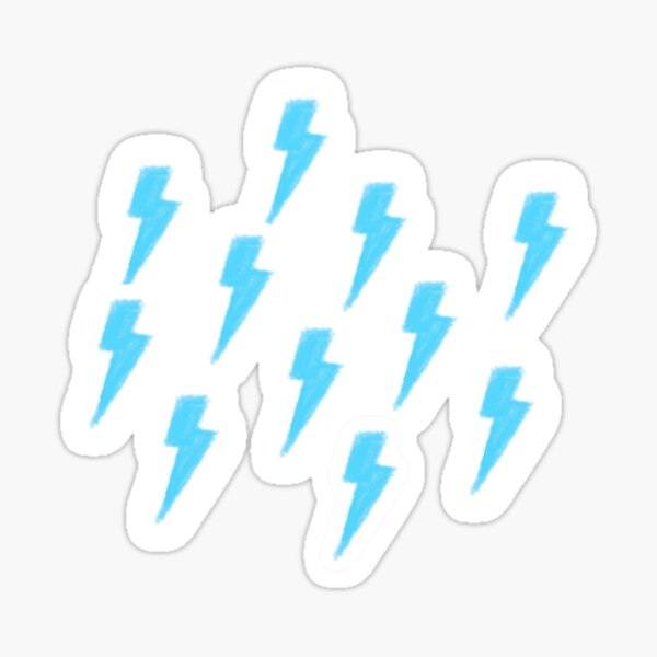 "blue lightning" Sticker for Sale by emillydelara | Redbubble