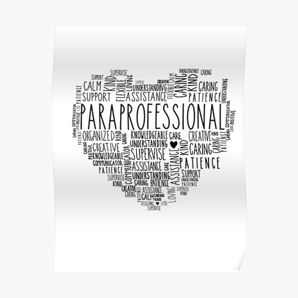 "Paraprofessional Heart" Poster by begreenaberg | Redbubble