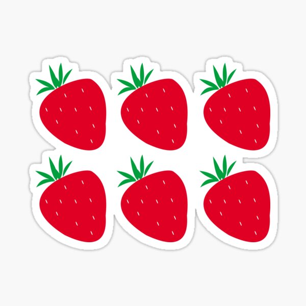 "Strawberry print" Sticker for Sale by Qynnya | Redbubble