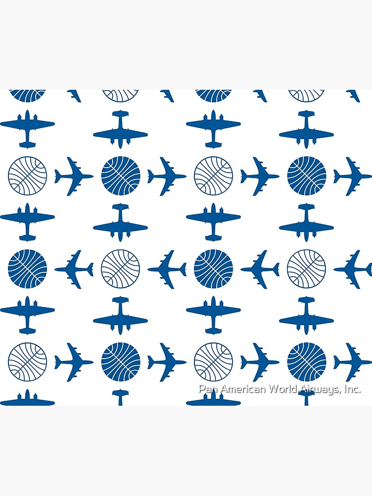 "Pan Am Plane Icon Pattern" Throw Blanket for Sale by panamofficial ...