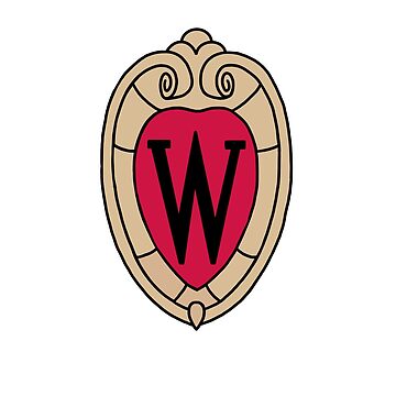 "University of Wisconsin Madison Black W Crest" Sticker for Sale by ...