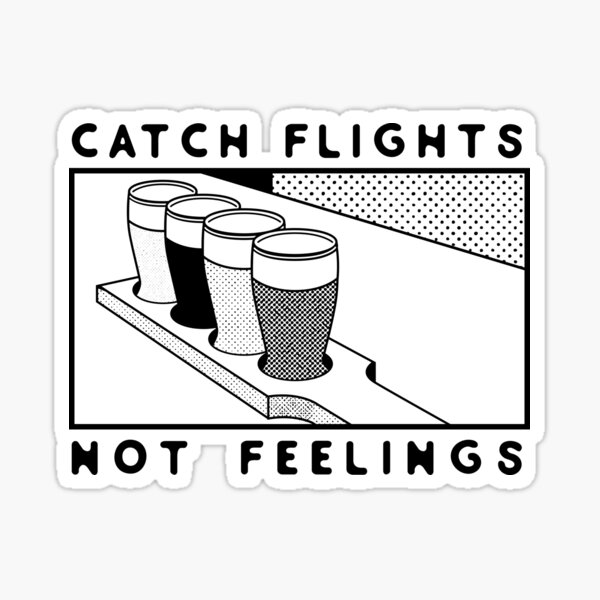 "Catch Flights" Sticker for Sale by jablesdotjpeg | Redbubble
