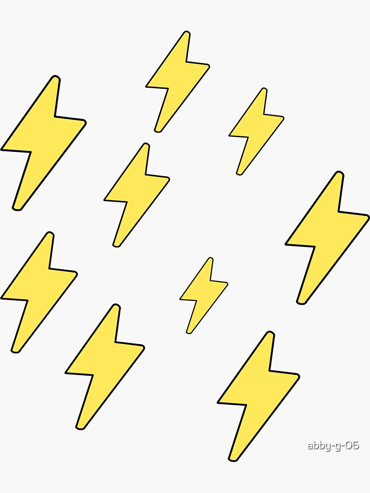 "lightning v2 sticker pack!" Sticker for Sale by abby-g-06 | Redbubble