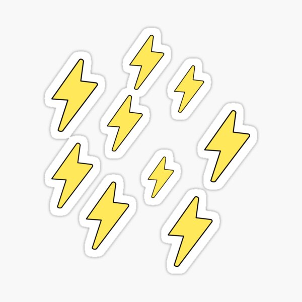 "lightning v2 sticker pack!" Sticker for Sale by abby-g-06 | Redbubble