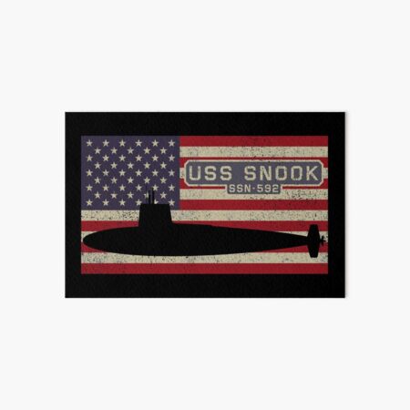 "USS Snook SSN-592 Nuclear Attack Submarine Vintage USA American Flag ...