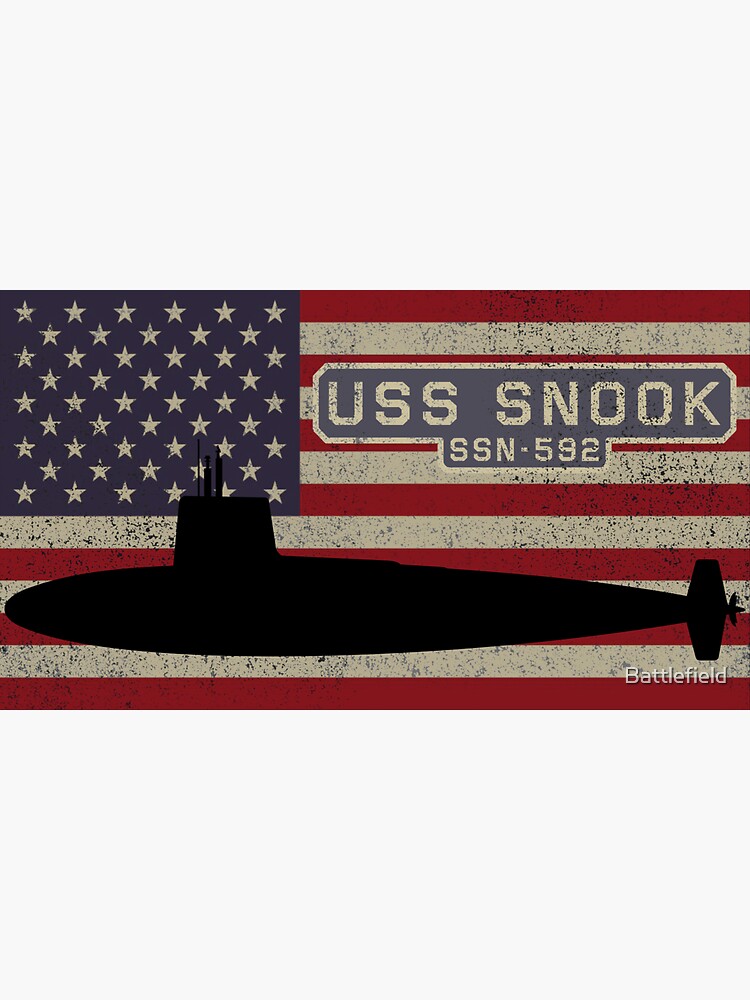 "USS Snook SSN-592 Nuclear Attack Submarine Vintage USA American Flag ...