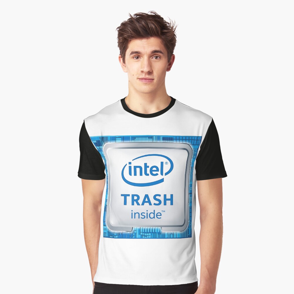 "Intel Trash Inside" Sticker for Sale by DylanMcD8 | Redbubble