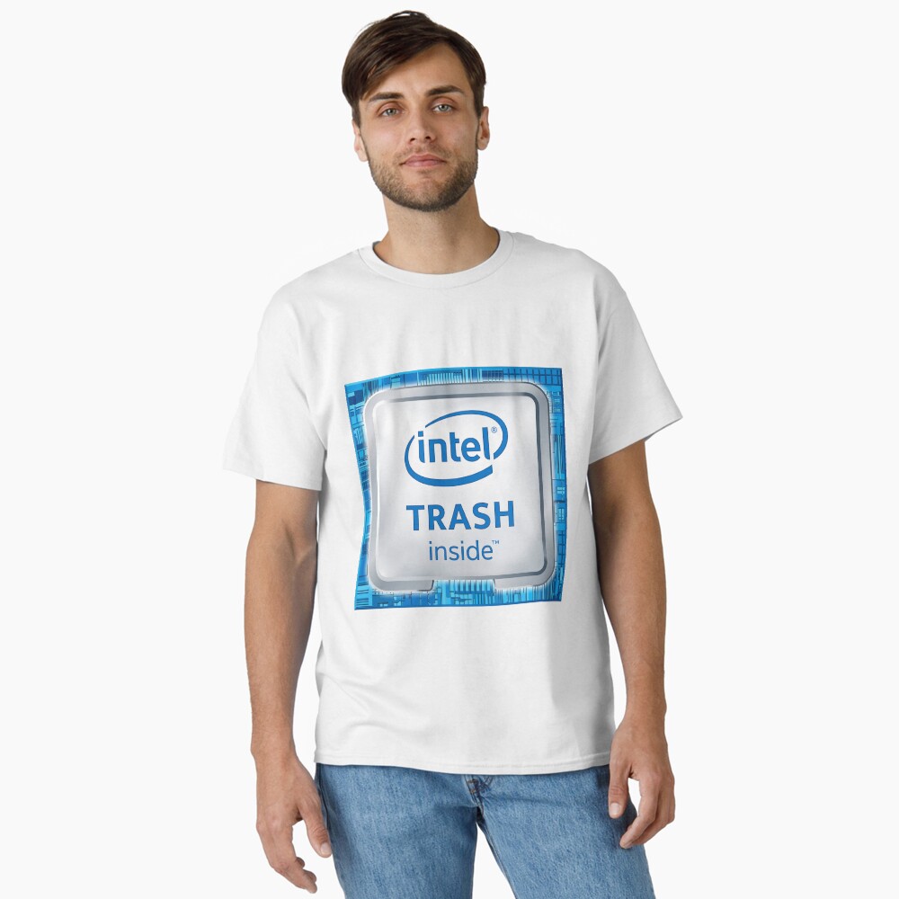 "Intel Trash Inside" Sticker for Sale by DylanMcD8 | Redbubble