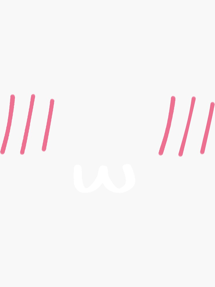 "Cute Pink Uwu Blush" Sticker for Sale by kevmok | Redbubble