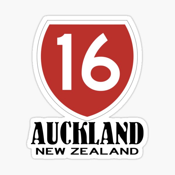 "Auckland New Zealand, Highway 16" Sticker by Kiwidom | Redbubble