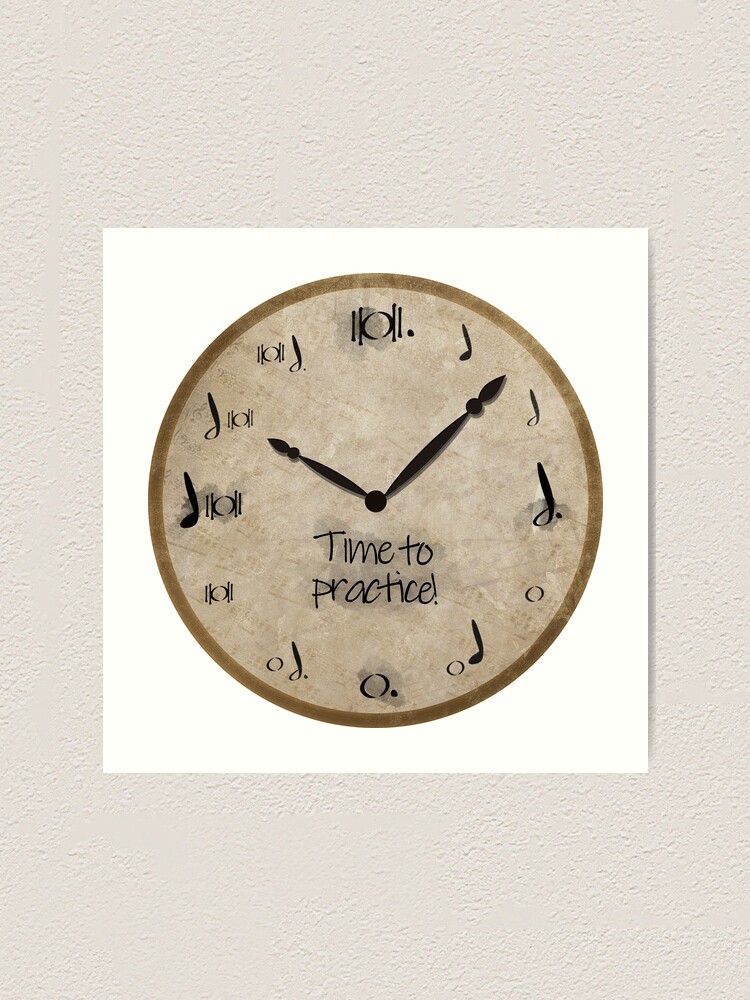 "Time to practice! Musical clock" Art Print for Sale by TenAce | Redbubble