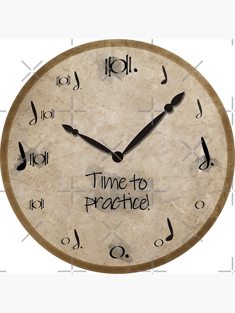 "Time to practice! Musical clock" Art Print for Sale by TenAce | Redbubble