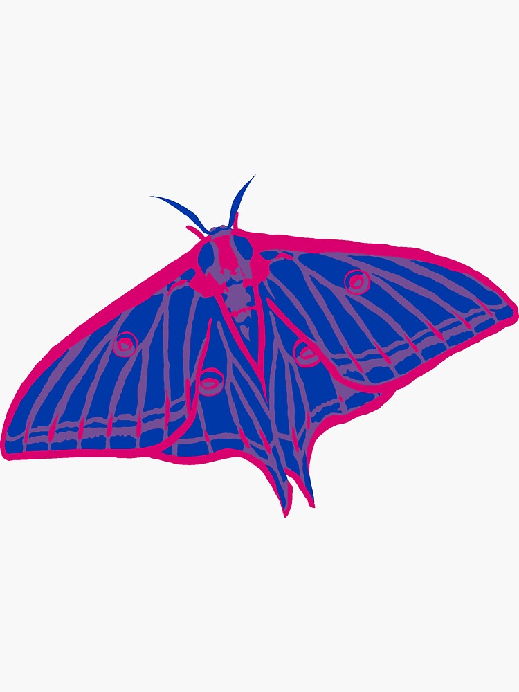 "Bi Moth (the second)" Sticker for Sale by 3hdj | Redbubble