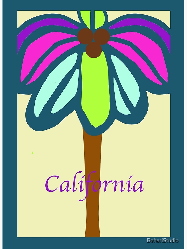 "California Palm Tree in Attractive Art Painting" Poster by ...