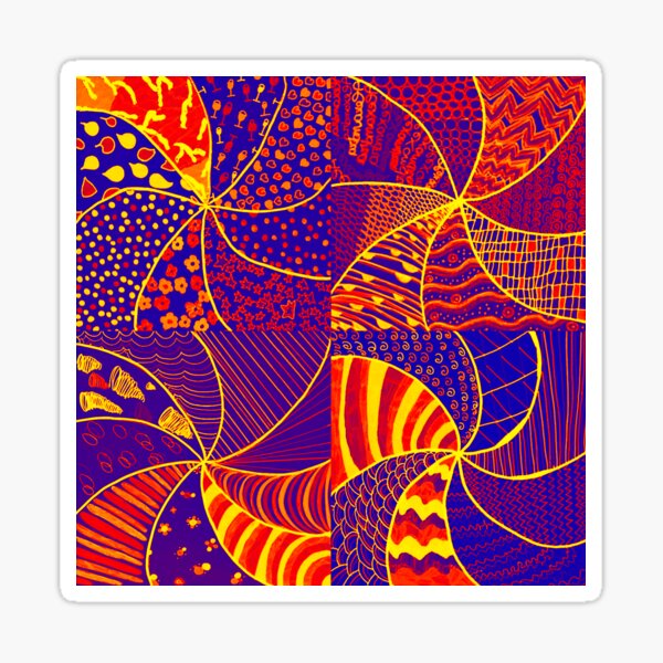 "Vortex of textures pattern" Sticker for Sale by Khanchoice | Redbubble